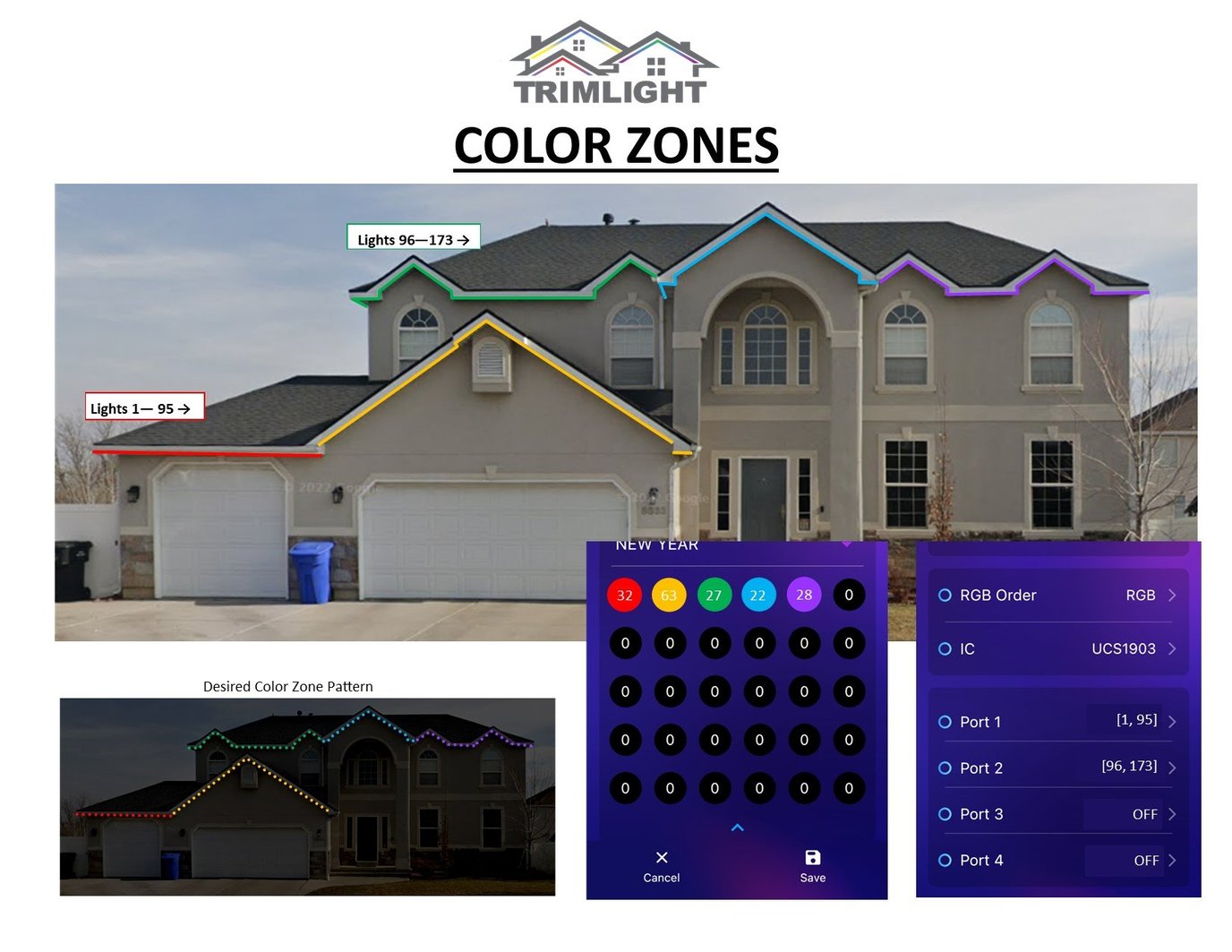How to create color zoning (Trimlight Edge feature)