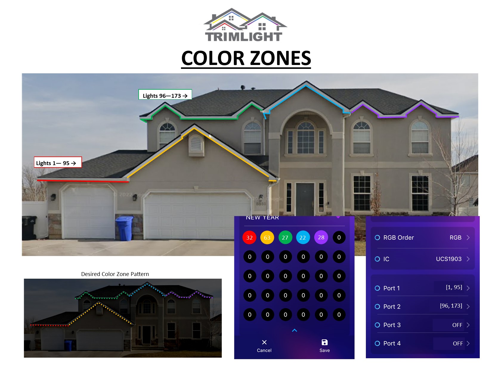 How to create color zoning (Trimlight Edge feature)