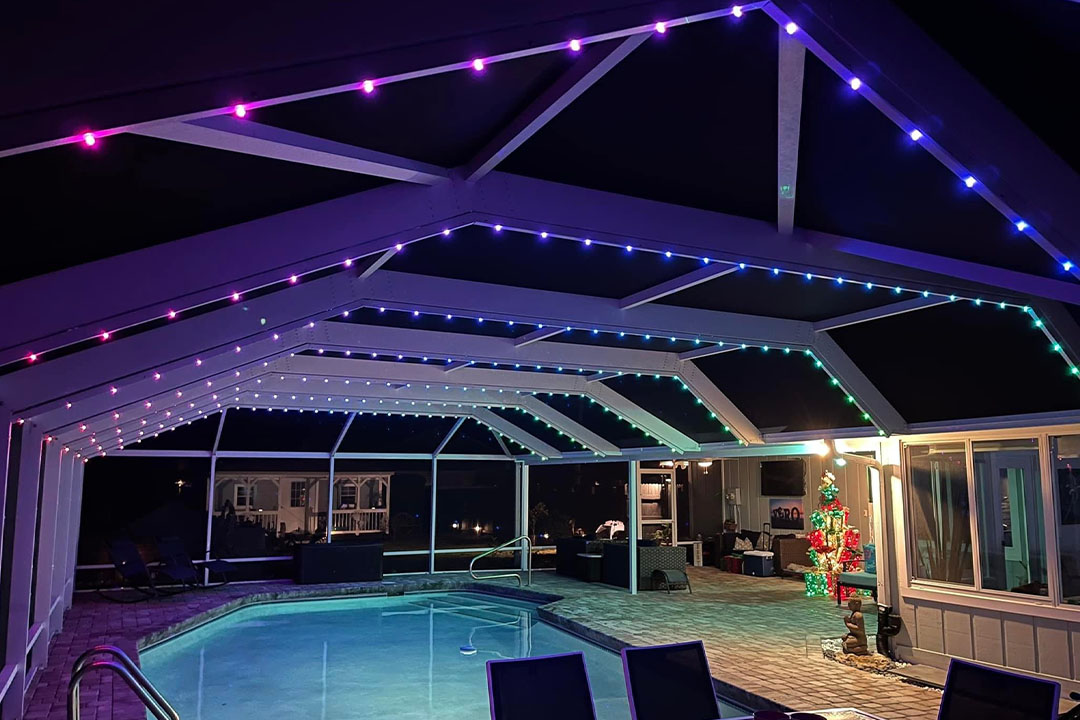 Pool Cages | Backyard Pool Lighting | Permanent Outdoor LED Lights