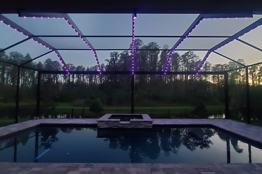 Pool Cages | Backyard Pool Lighting | Permanent Outdoor LED Lights