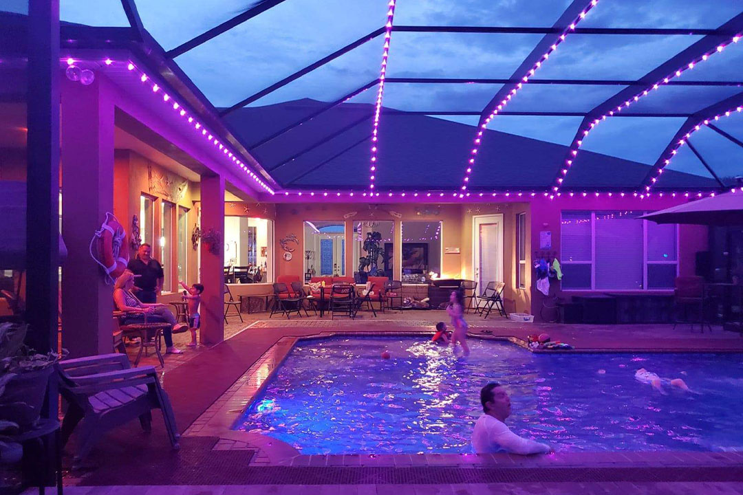 Pool Cages | Backyard Pool Lighting | Permanent Outdoor LED Lights